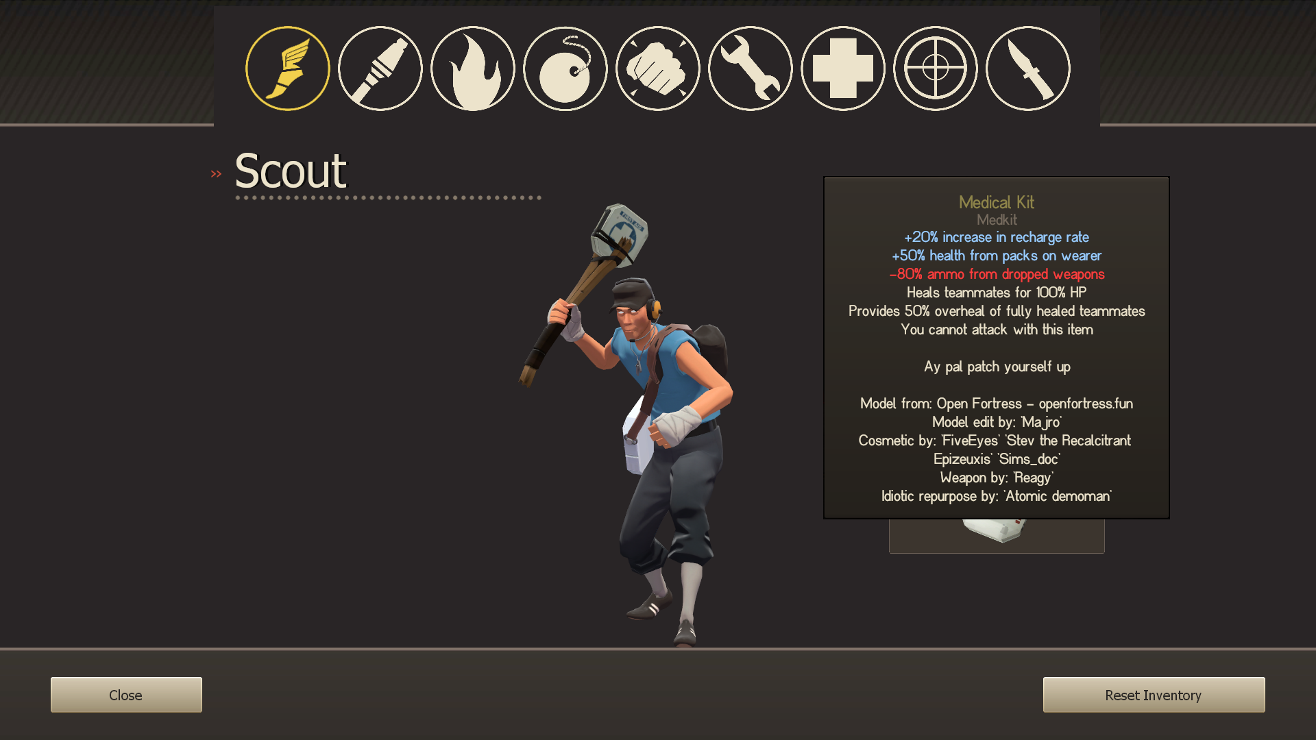 New melee for scout (fully finished weapon that will probably never get into game) · Issue #209 ...