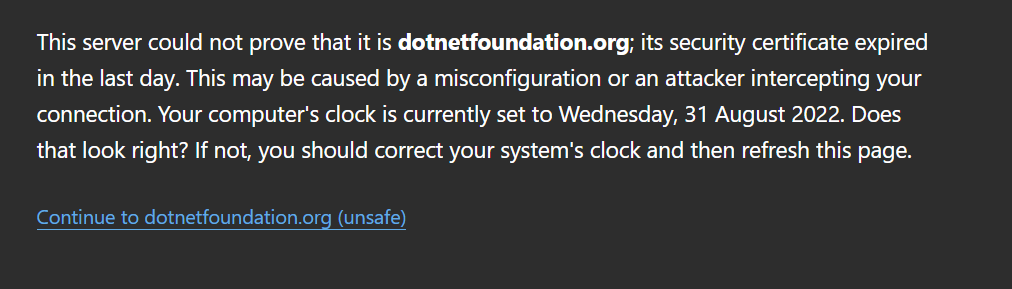 TLS certificate is expired on https://dotnetfoundation.org · Issue #1162 · dotnet-foundation ...
