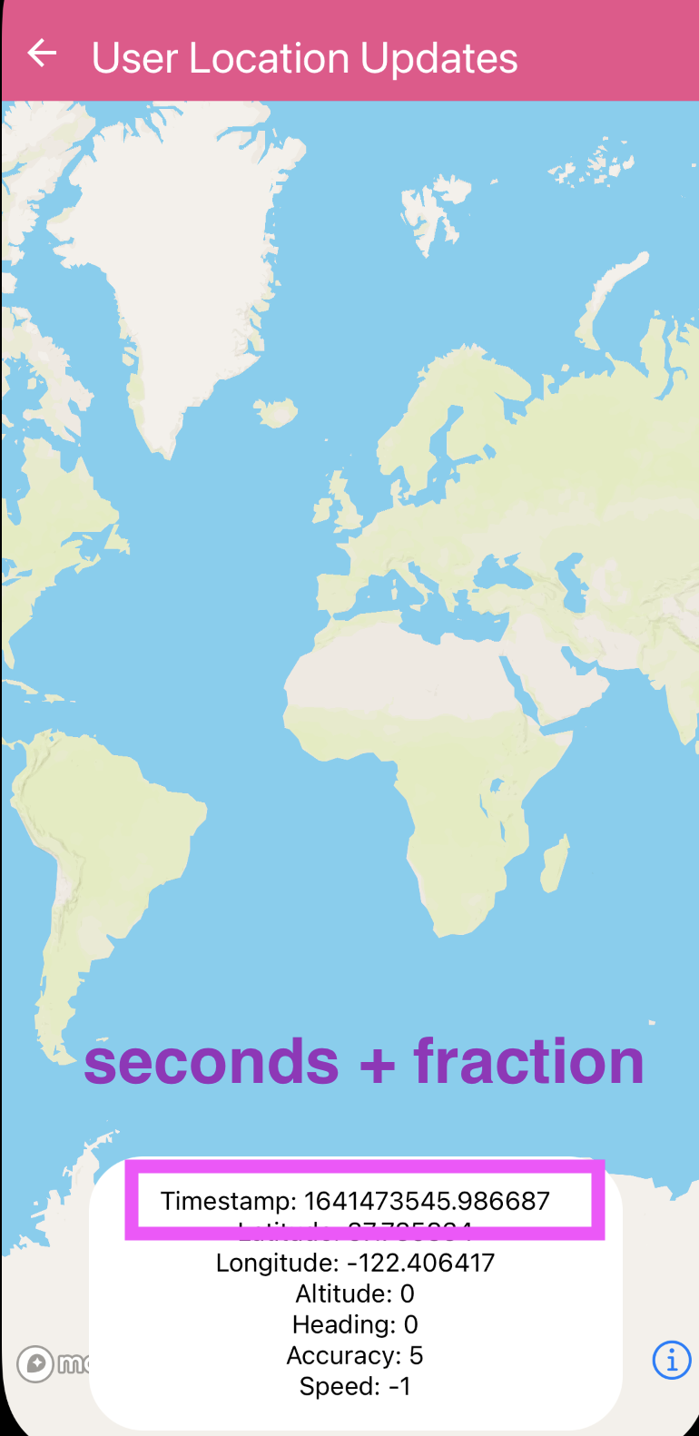 Location timestamp different on iOS and Android · Issue #1693 · rnmapbox/maps · GitHub