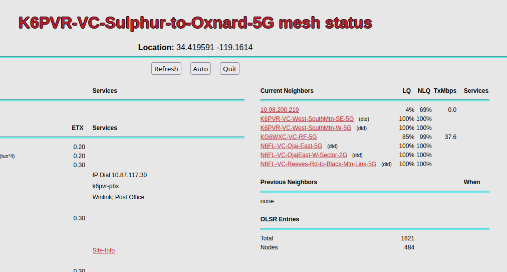 NB 1520 - Mesh Status Normal, Neighbor Status Blank · Issue #438 · aredn/aredn · GitHub