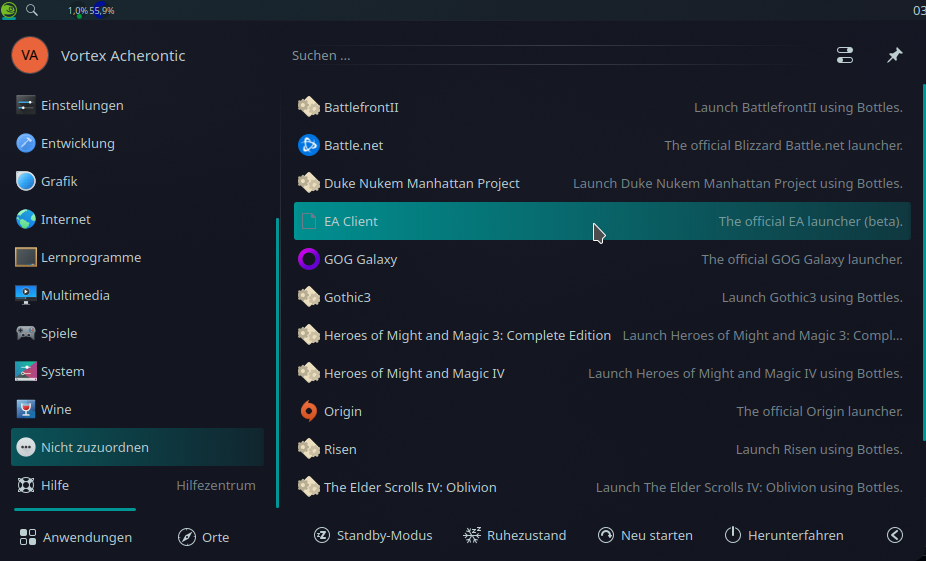 [Bug]: Installer menu shortcuts are not working properly · Issue #1573 · bottlesdevs/Bottles ...