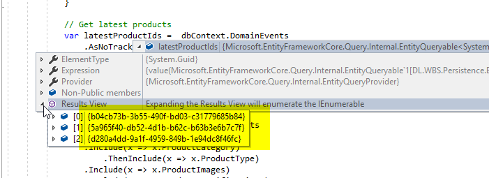 Eager loading fails to include collections for the first item in the ...