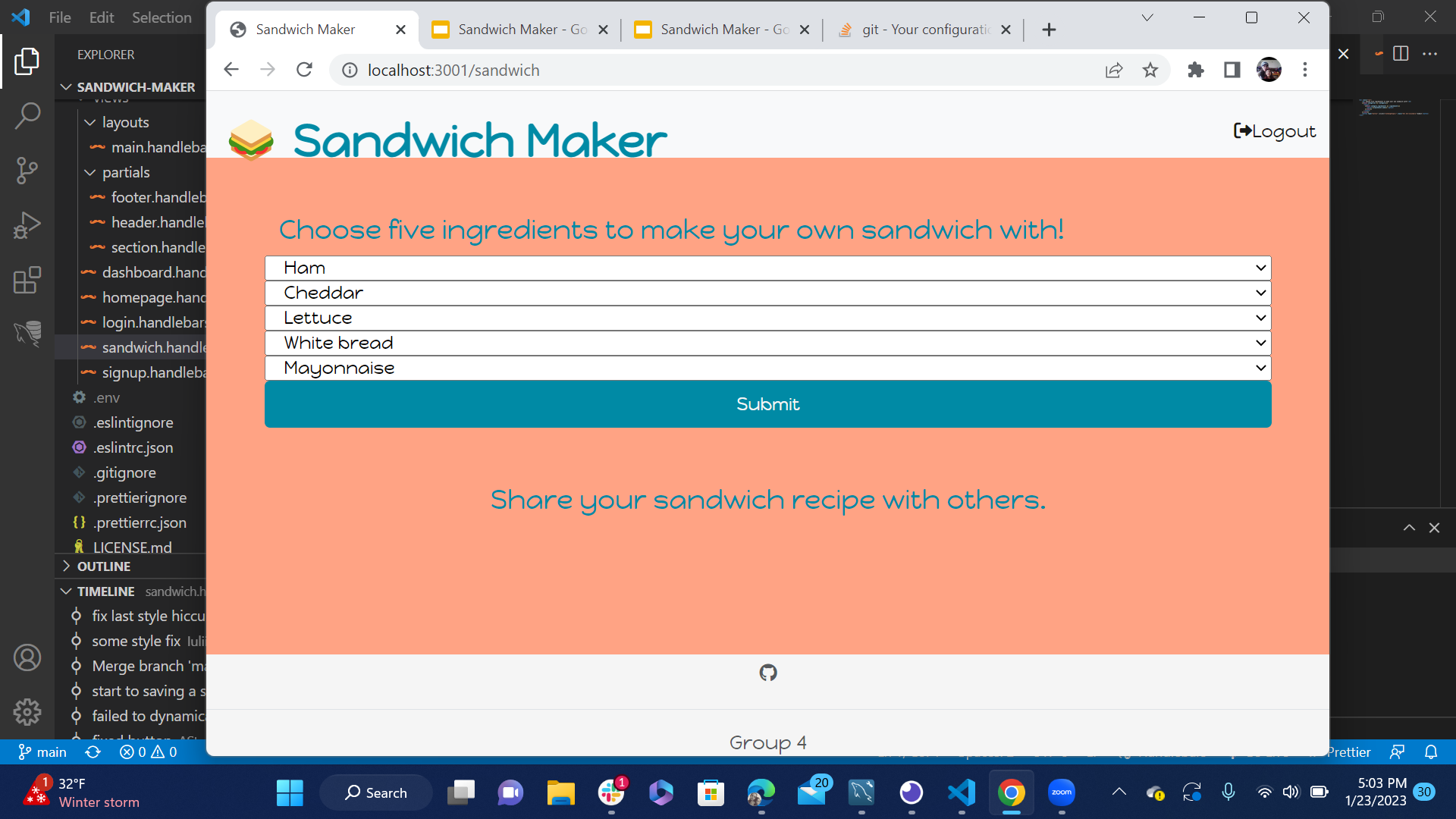 GitHub - ilavine/sandwich-maker