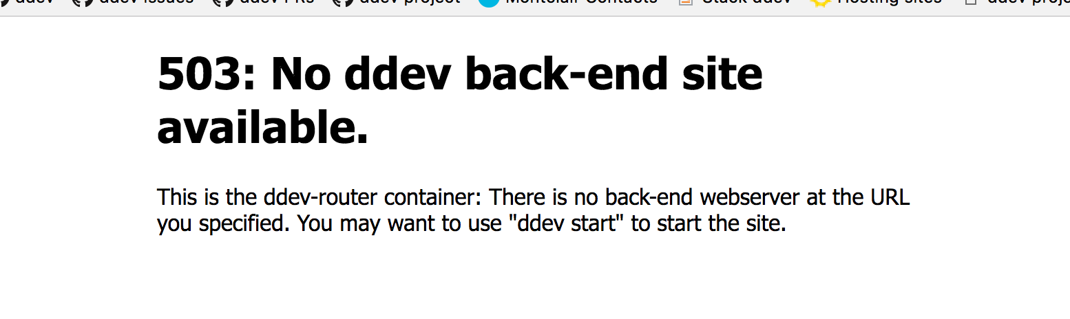 Accessing A Domain Of Shut Down Containersprojects Should Throw An Error · Issue 942 · Ddev