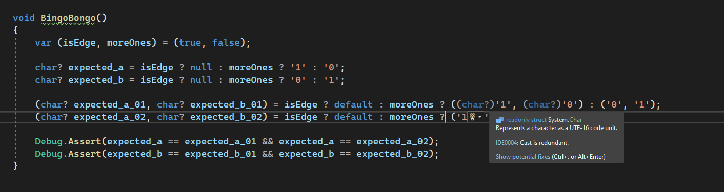 Incorrect IDE0004: Remove unnecessary cast · Issue #58095 · dotnet/roslyn · GitHub