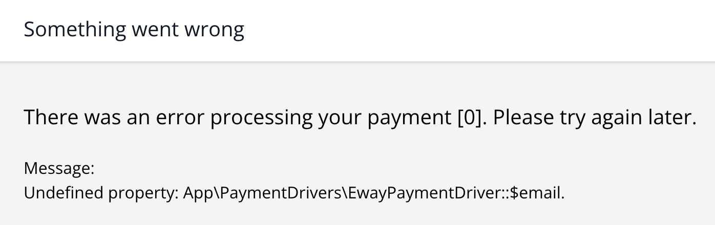 EWay Payment Gateway error · Issue #7892 · invoiceninja/invoiceninja · GitHub