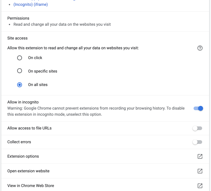 [BUG] Chrome Checker unable to fully scan in incognito mode · Issue #187 · IBMa/equal-access ...