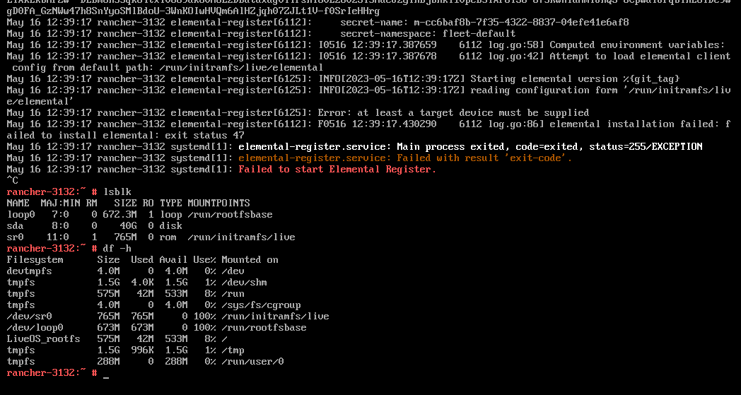 Rancher and k3s is not getting installed in Elemental · Issue #833 · rancher/elemental · GitHub