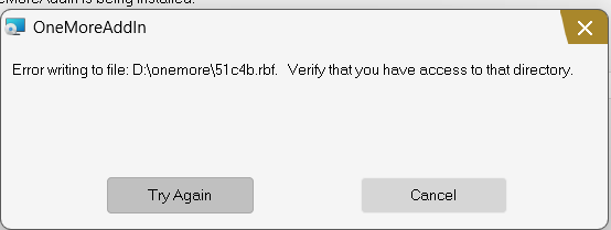 Installation failed · Issue #652 · stevencohn/OneMore · GitHub