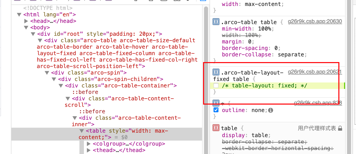 table 组件设置 scroll.x=max-content 在 safari 不生效 · Issue #2124 · arco ...