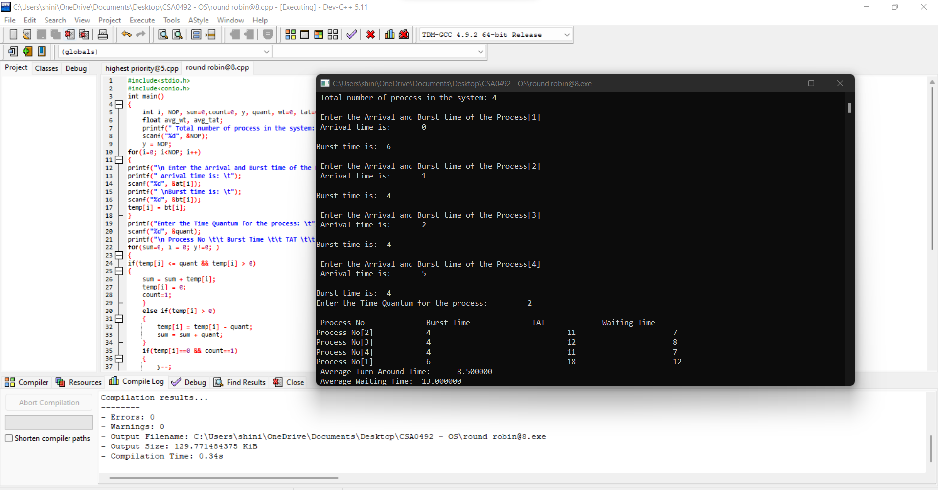 GitHub - DundeShini/CSA0492-OPERATING-SYSTEM