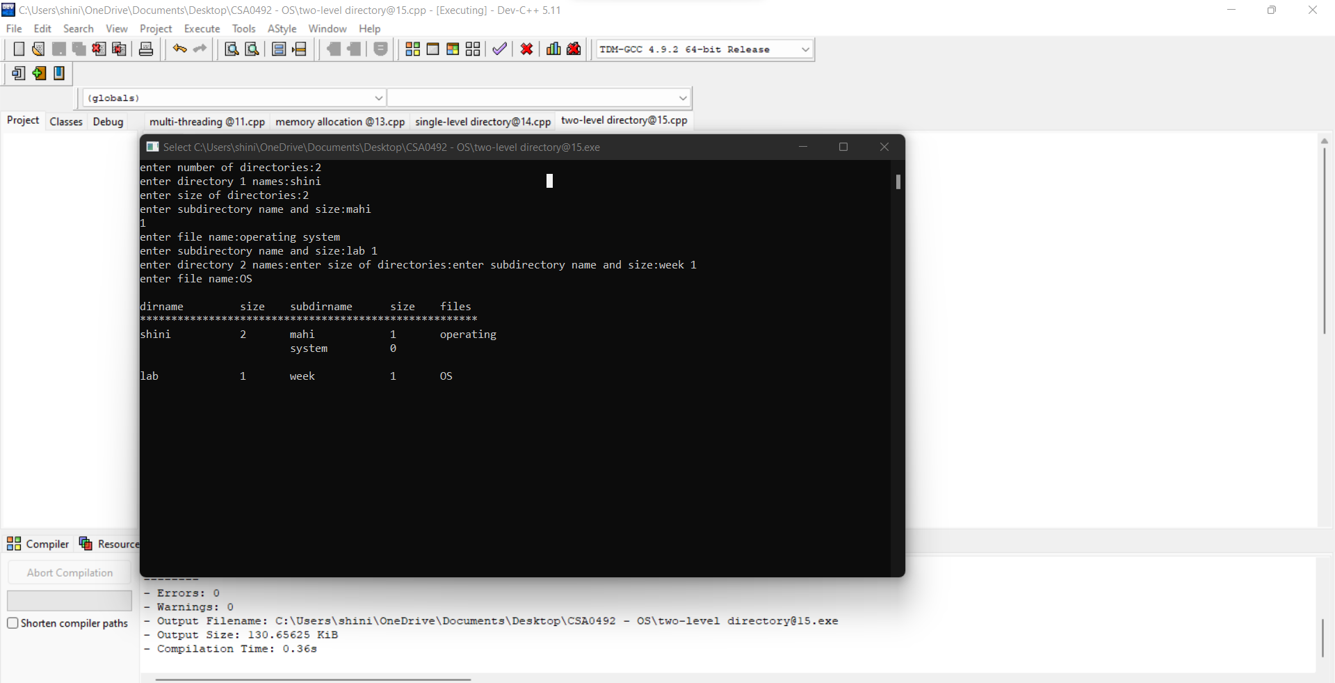GitHub - DundeShini/CSA0492-OPERATING-SYSTEM