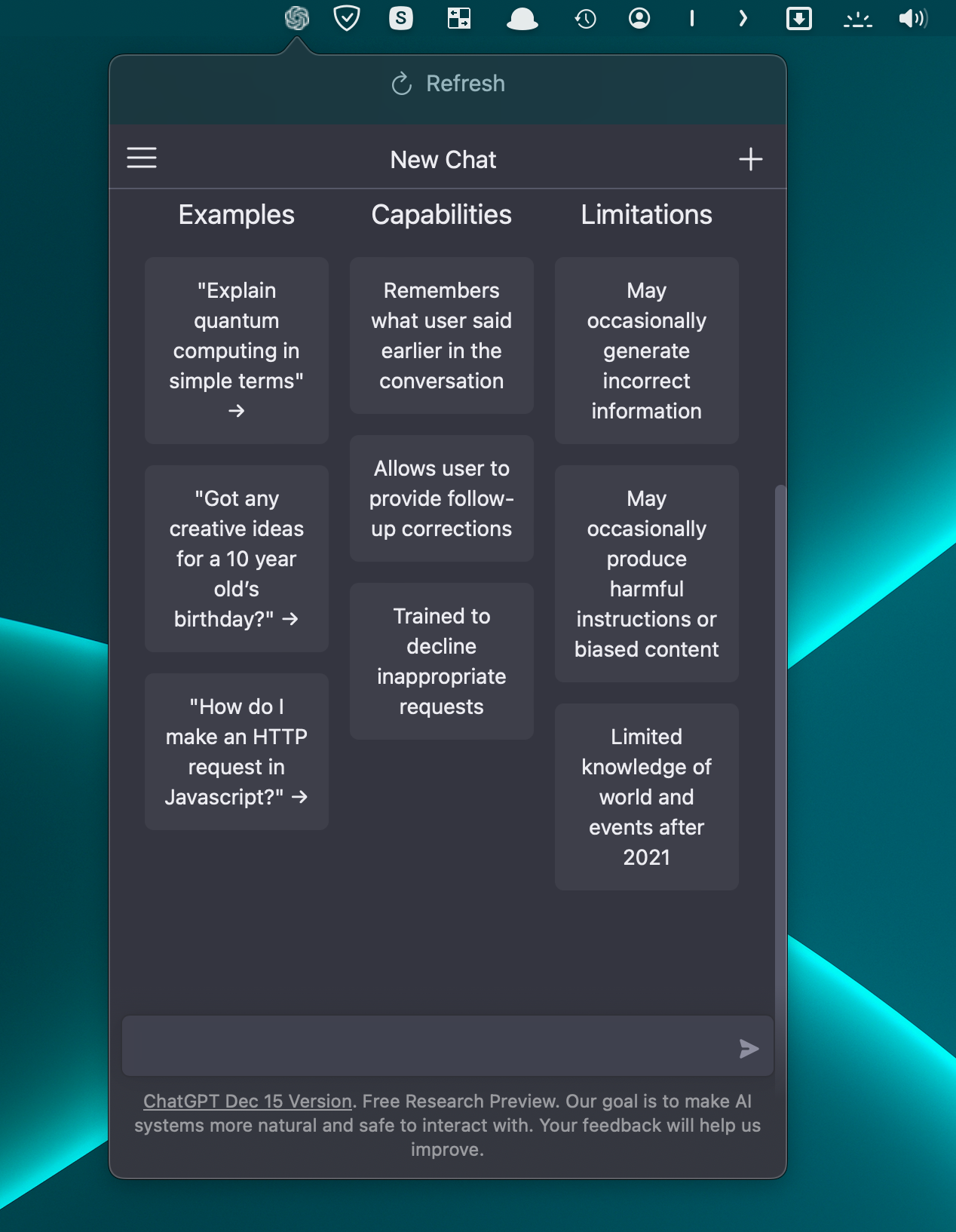 GitHub Bishalw OpenAIChatGPTMacApp Native MacOS Status Bar Written