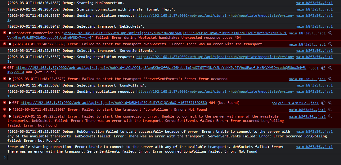 SignalR - Connect - Response 404 No Connection with that ID - No Scaling · Issue #46929 · dotnet ...
