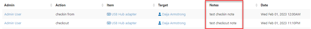 [Feature Request]: Display checkin/checkout note in history in user view · Issue #12449 · snipe ...
