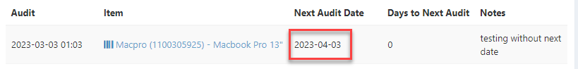 Audit Log "next audit date" is not correct (when no date was given) · Issue #12605 · grokability ...