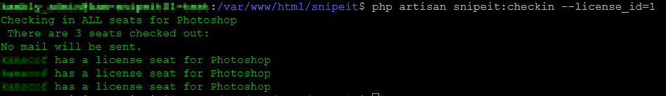 Can't checkin licence (error) · Issue #12644 · grokability/snipe-it · GitHub