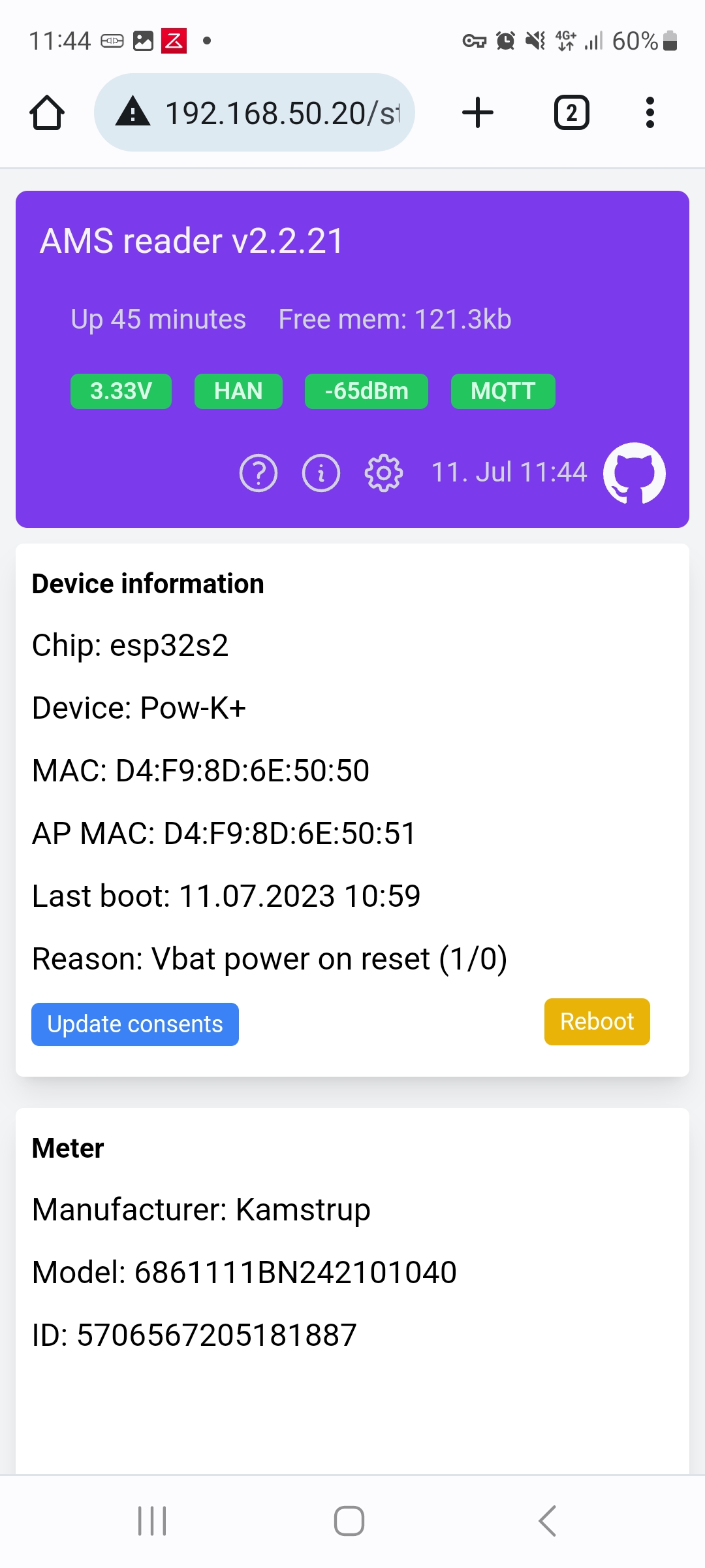 Reboot several times a day · Issue #608 · UtilitechAS/amsreader-firmware · GitHub