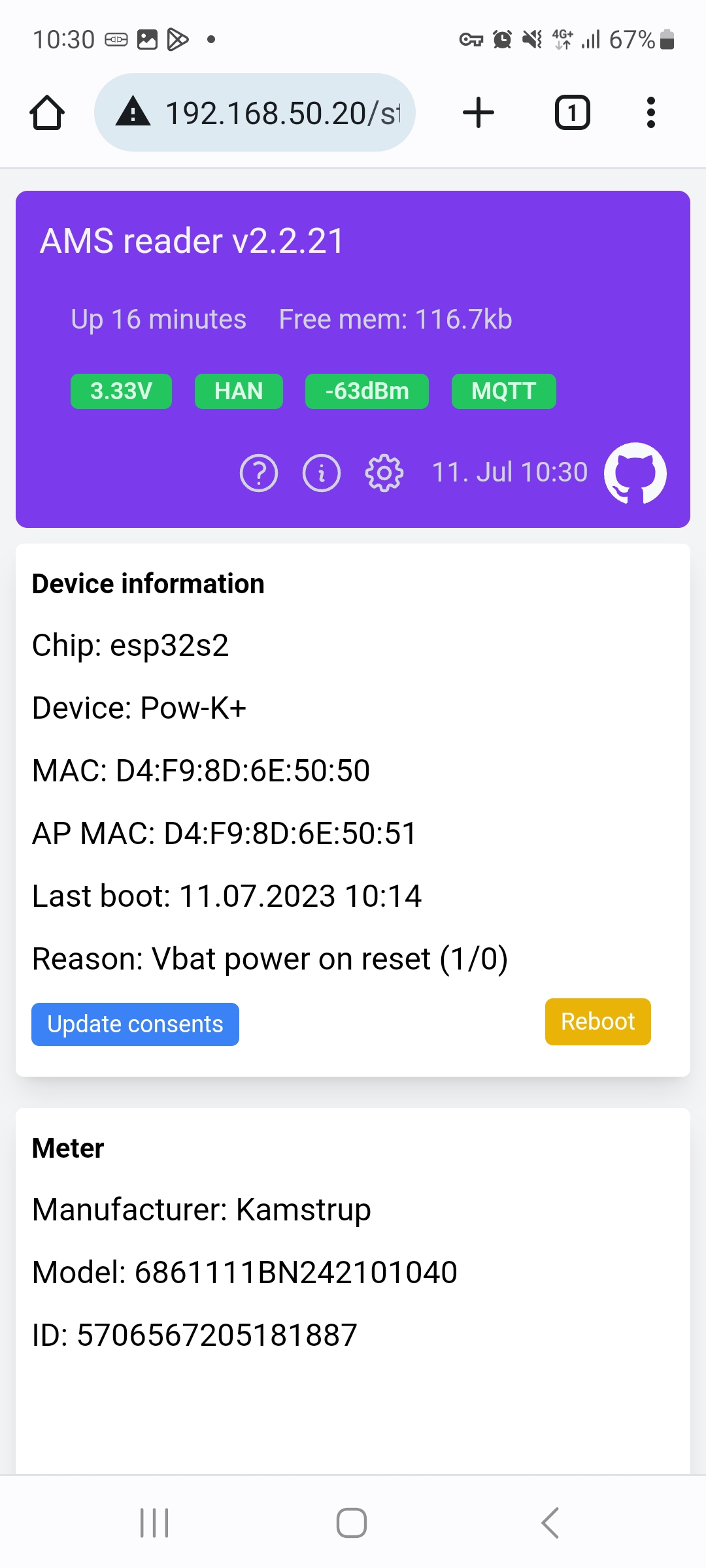 Reboot several times a day · Issue #608 · UtilitechAS/amsreader-firmware · GitHub