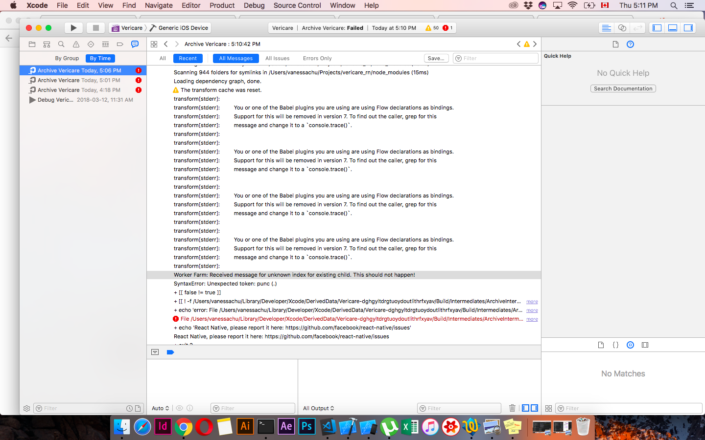 Cannot Archive A Build Throws Error Mainjsbundle Does Not Exist · Issue 18834 · Facebook 