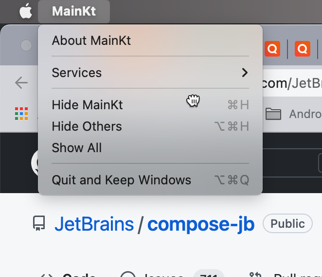 how to change the behavior of default menu on macOS · Issue #2344 · JetBrains/compose ...
