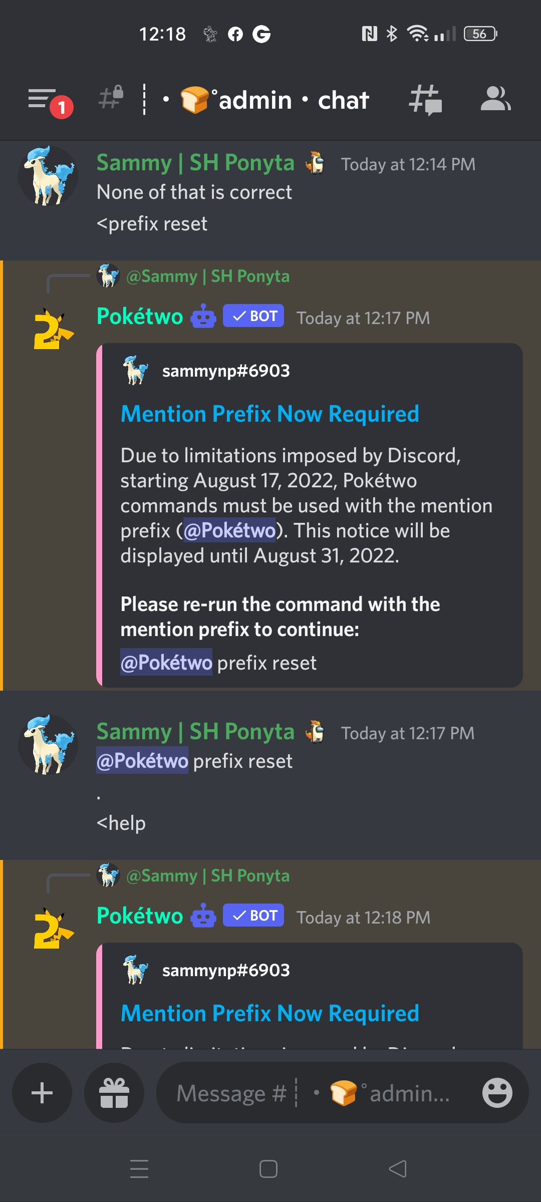 Prefix not working · Issue #468 · poketwo/poketwo · GitHub