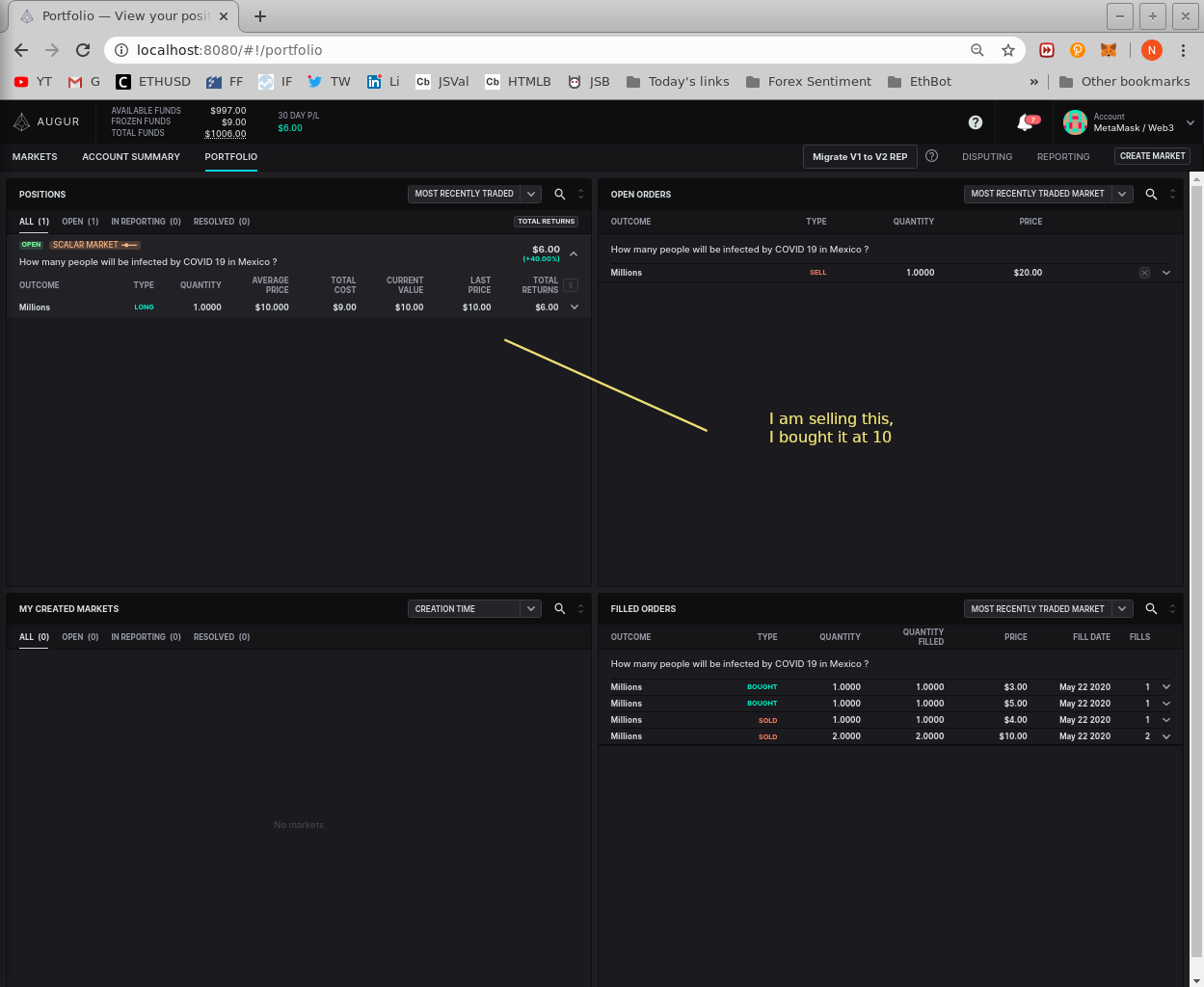 Position Display bugs in UI · Issue #7923 · AugurProject/augur · GitHub