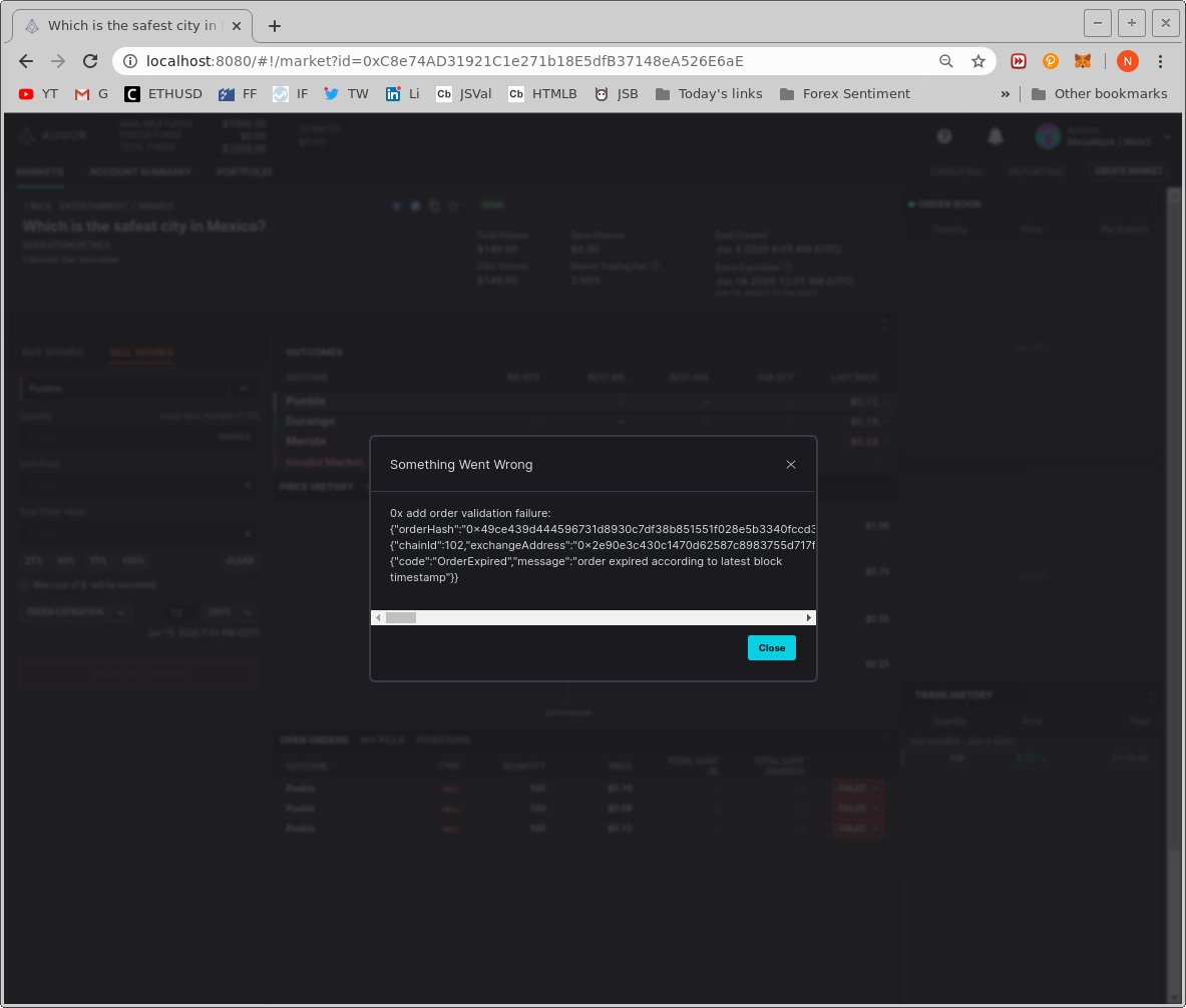 Something went wrong · Issue #8086 · AugurProject/augur · GitHub