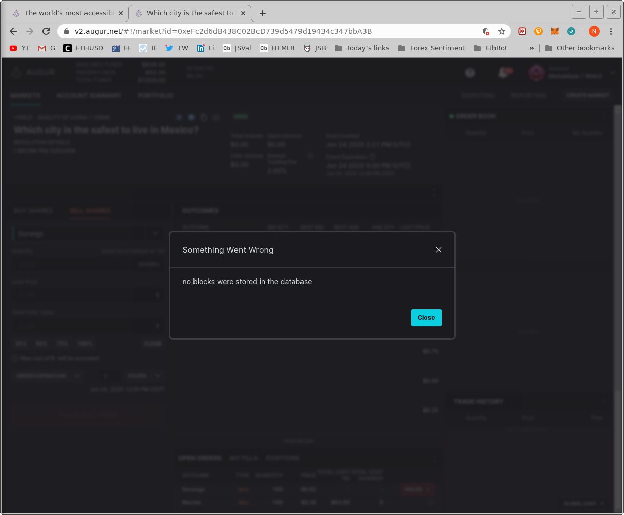 Something went wrong · Issue #8086 · AugurProject/augur · GitHub
