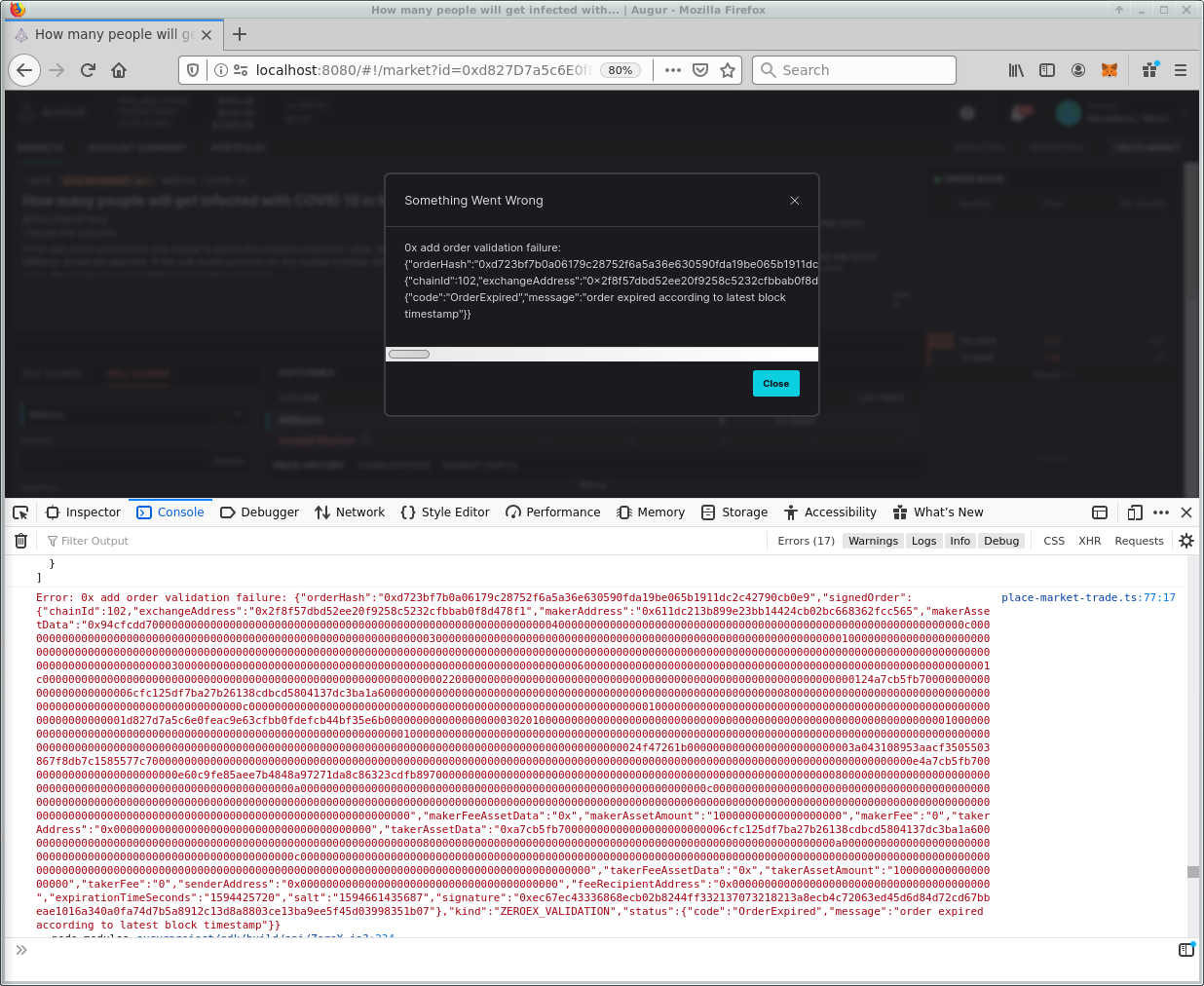 Something went wrong · Issue #8086 · AugurProject/augur · GitHub