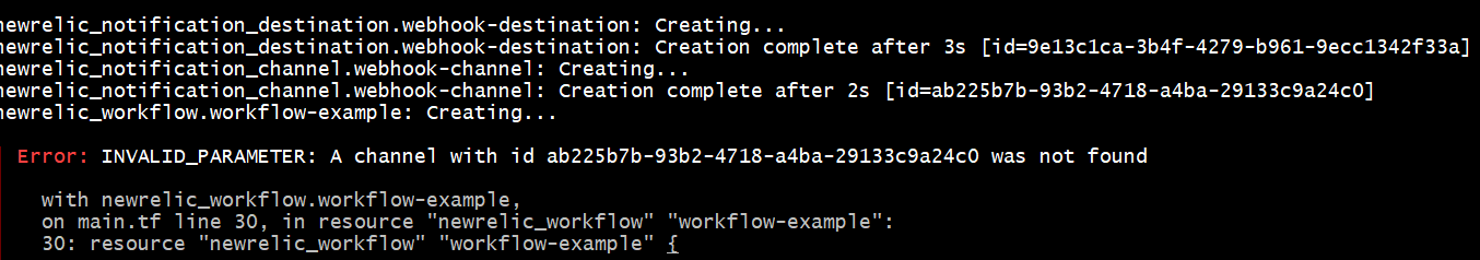 Unable to create workflows with email destination using Terraform · Issue #2032 · newrelic ...