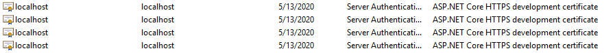 dotnet dev-certs https --trust produces new certificate on every run · Issue #10220 · dotnet ...