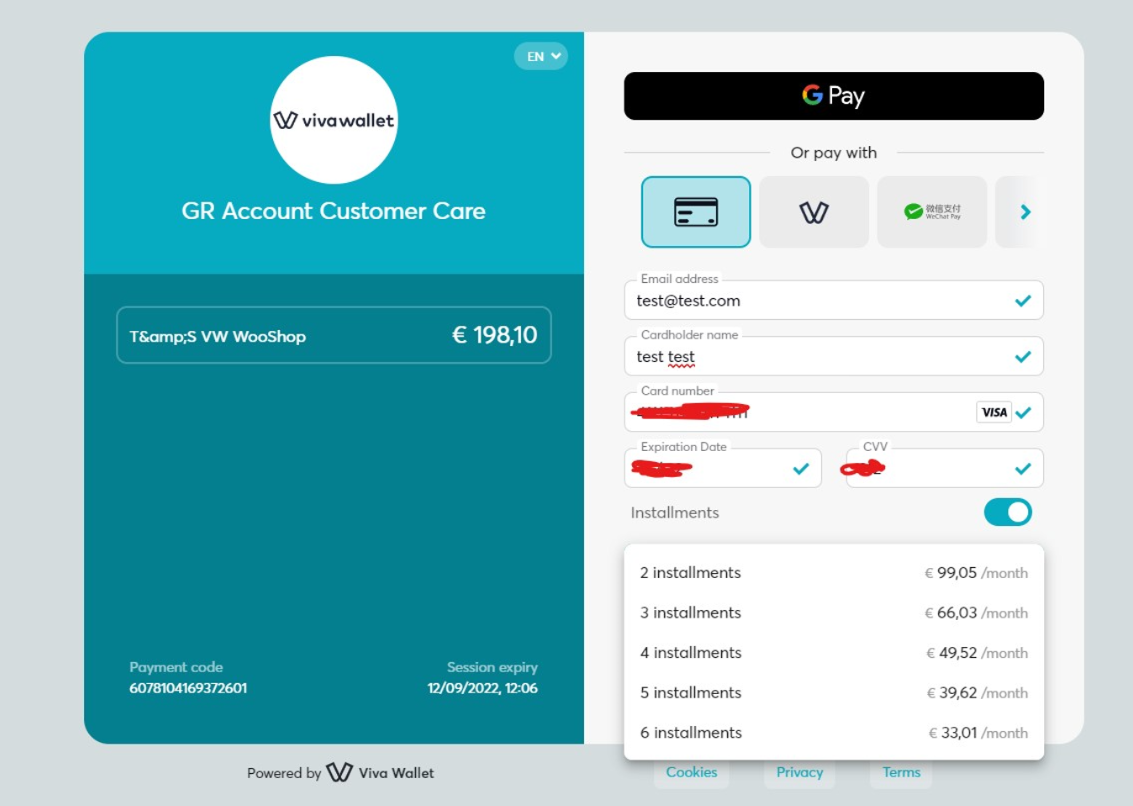 Question about installments - Woocommerce Smart Checkout · Issue #2255 · VivaPayments/API · GitHub