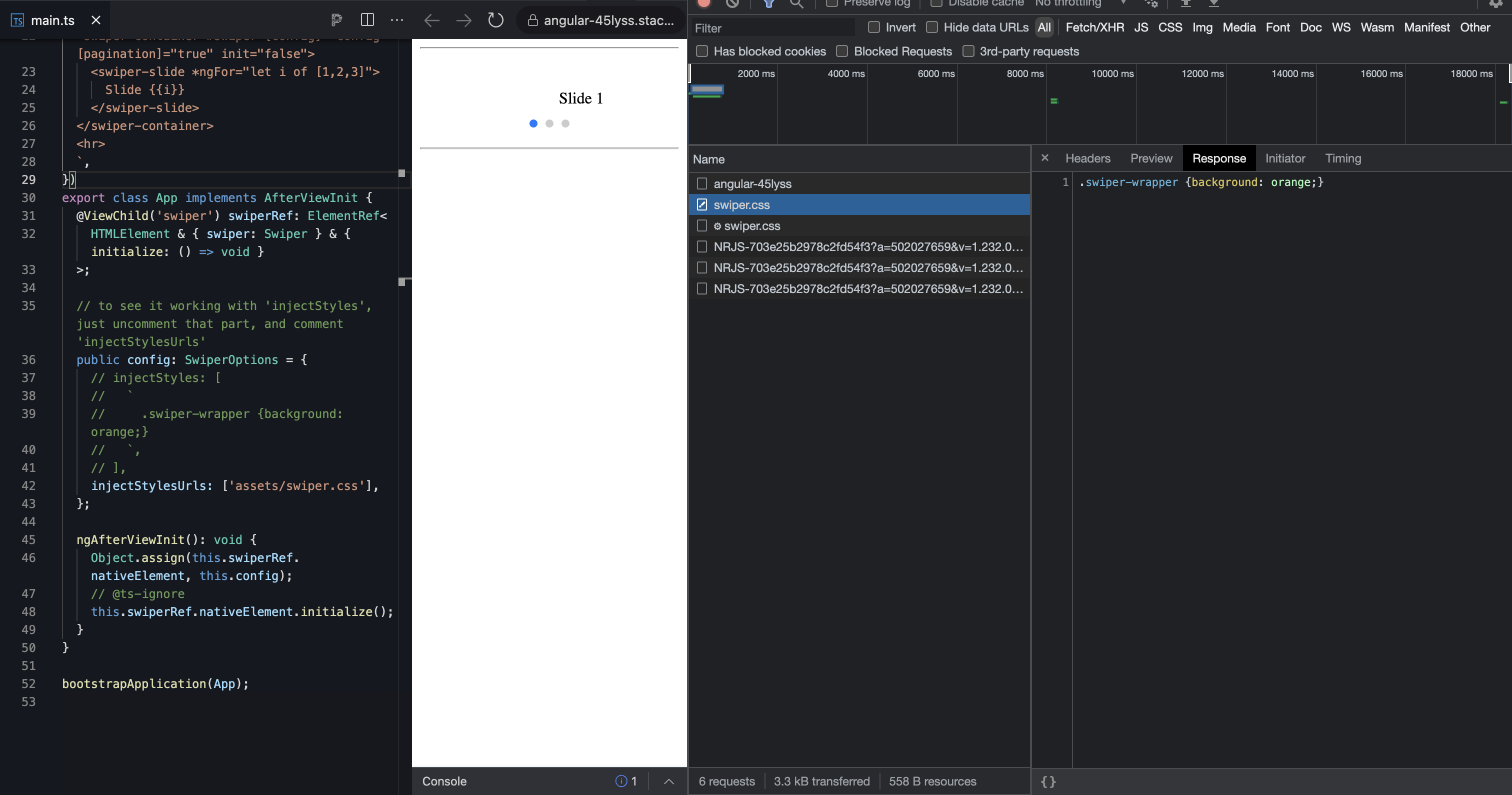 `injectStylesUrls` does not work · Issue #6662 · nolimits4web/swiper · GitHub