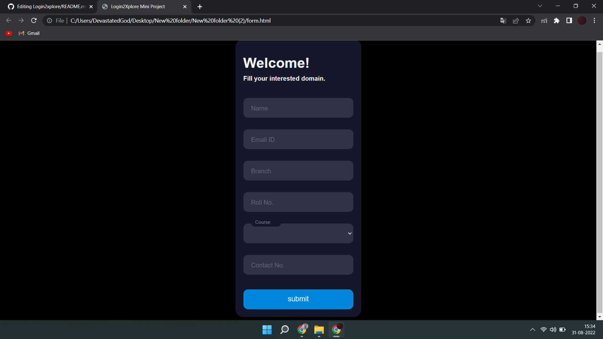 GitHub - utkarsh8787/Login2xplore