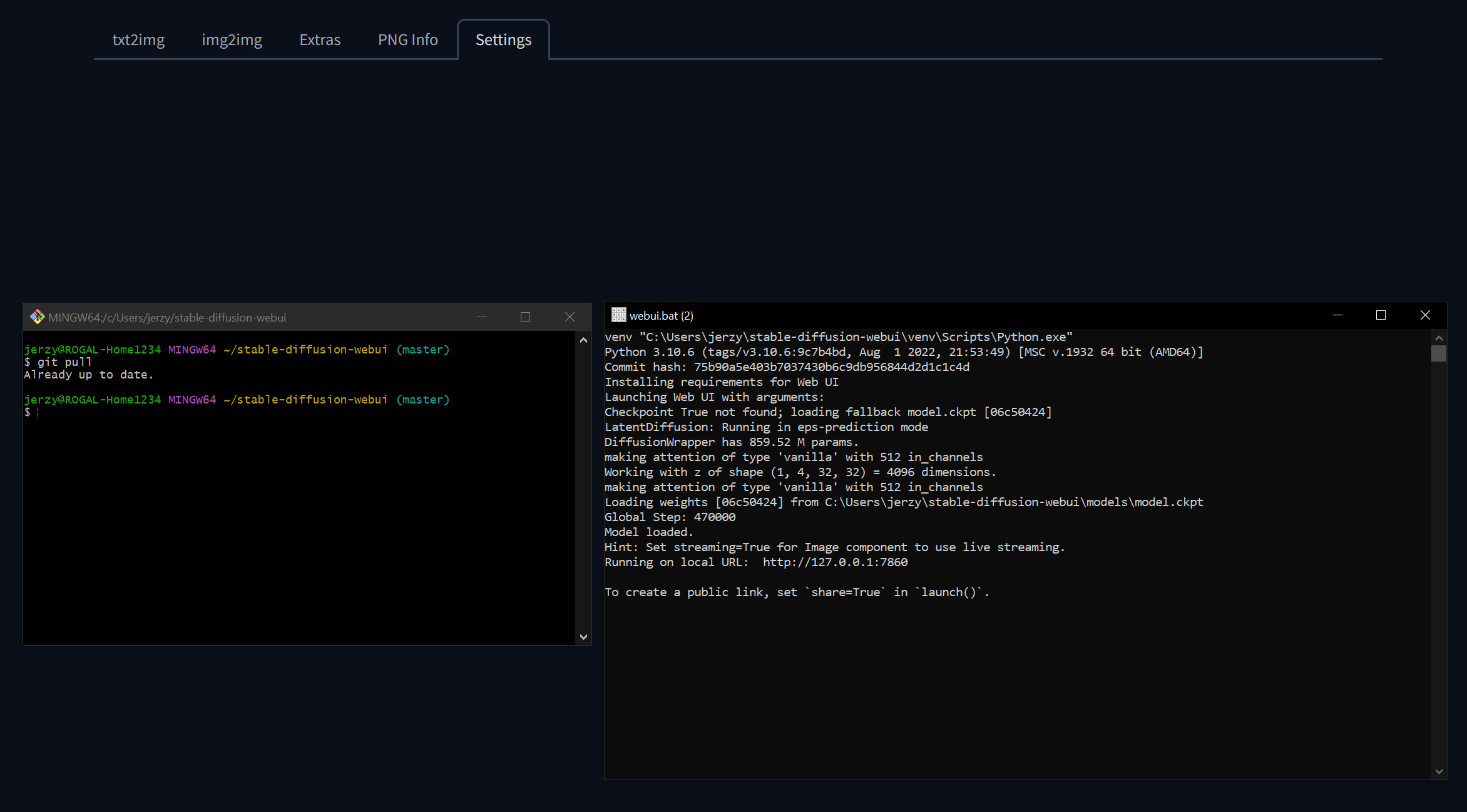 Problem with settings for new commit · Issue #868 · AUTOMATIC1111/stable-diffusion-webui · GitHub