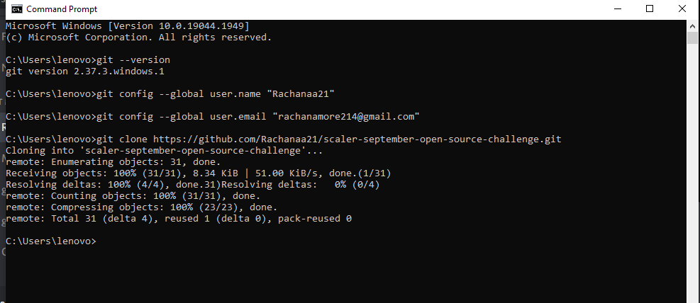 Challenge 1,2,3 & 4 : Rachanaa21 · Issue #416 · scaleracademy/scaler ...