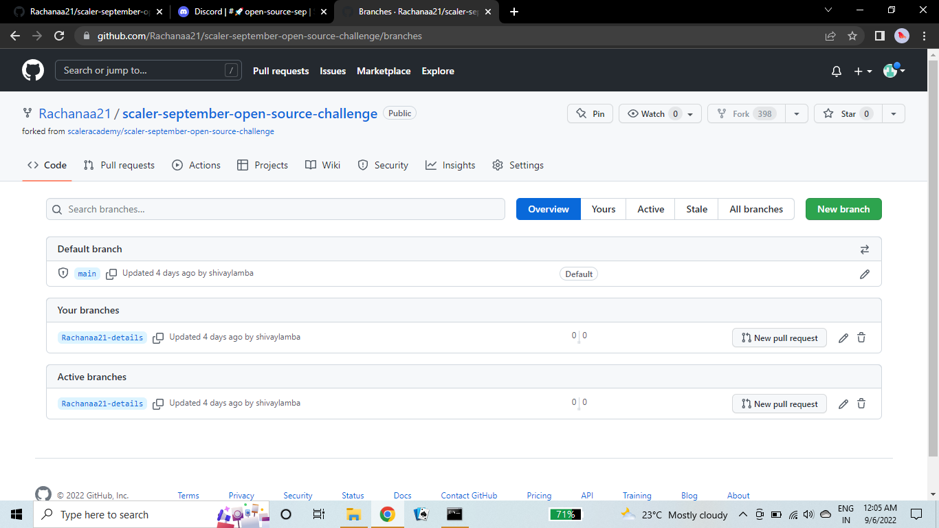 Challenge 1,2,3 & 4 : Rachanaa21 · Issue #416 · scaleracademy/scaler-september-open-source ...