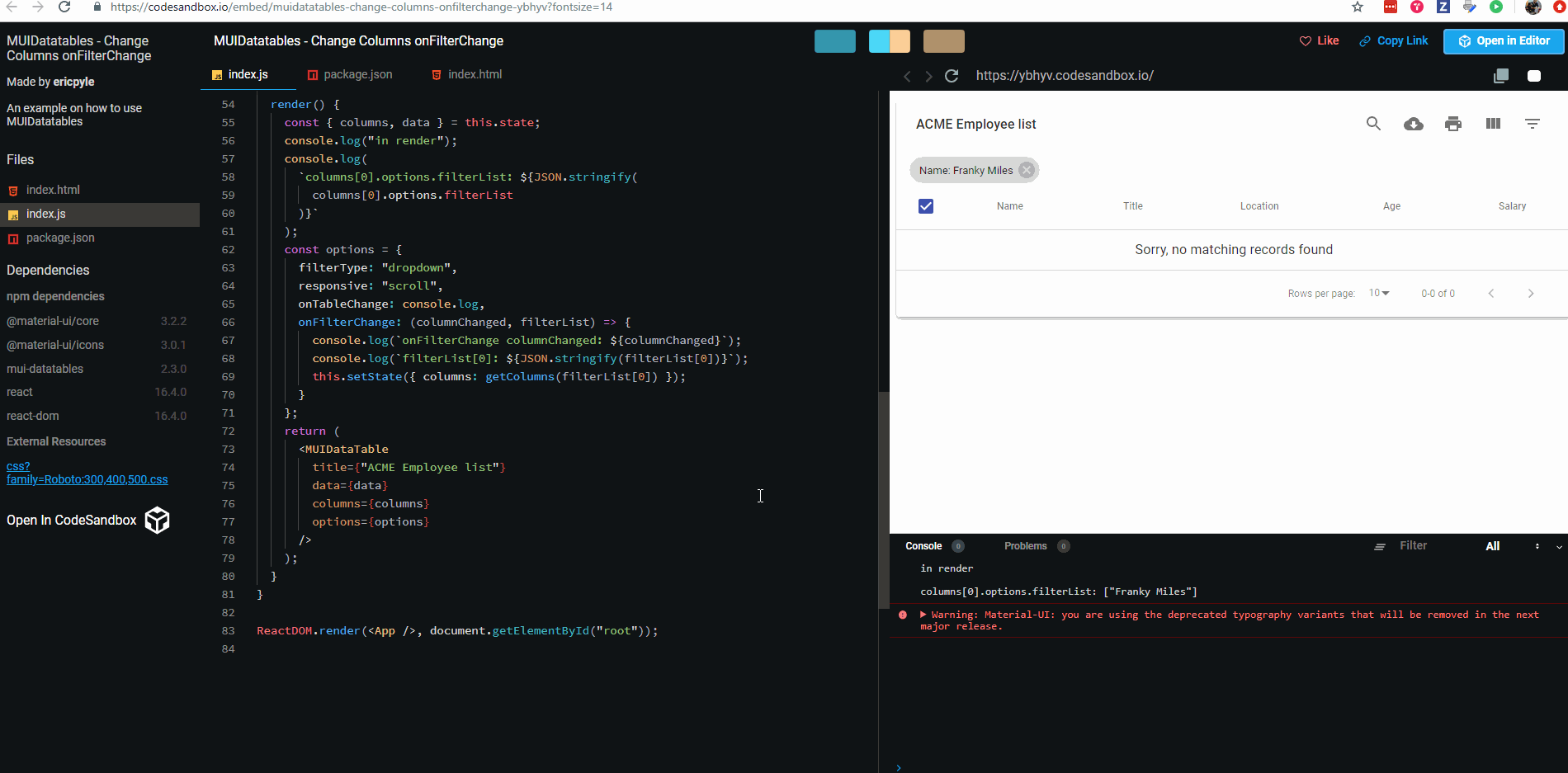 Trouble Maintaining Columns Filterlist State After Re Rendering Muidatables · Issue 657
