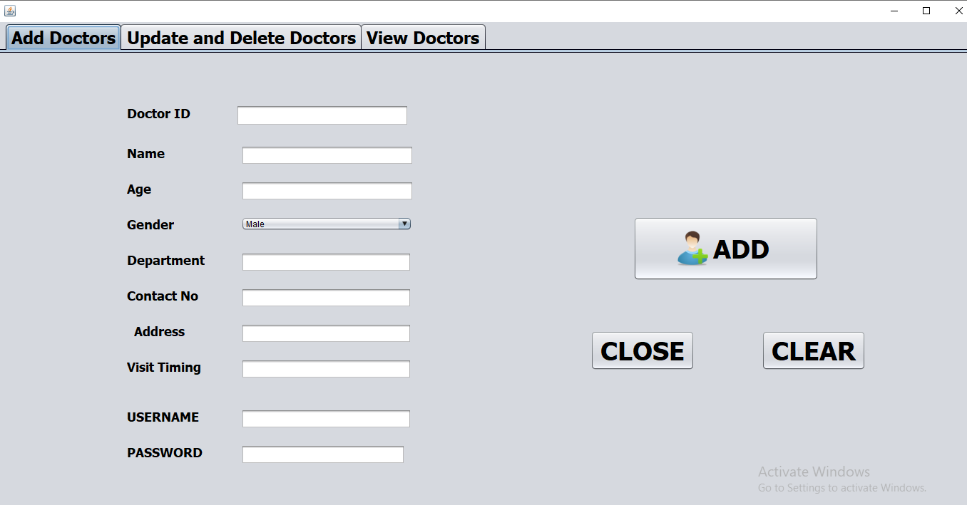 GitHub - mjjainmanvi/Hospital-Management-System: Built a simple application with user friendly ...