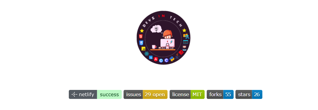Improve Readme Md Badges · Issue 223 · Devs In Tech Devsintech · Github