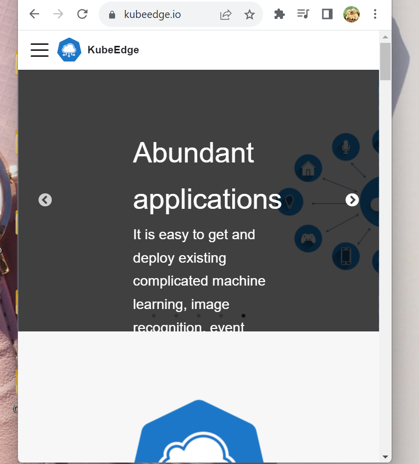 Slider section not responsive · Issue #383 · kubeedge/website · GitHub
