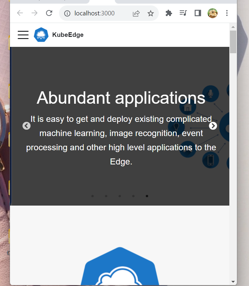 Slider section not responsive · Issue #383 · kubeedge/website · GitHub