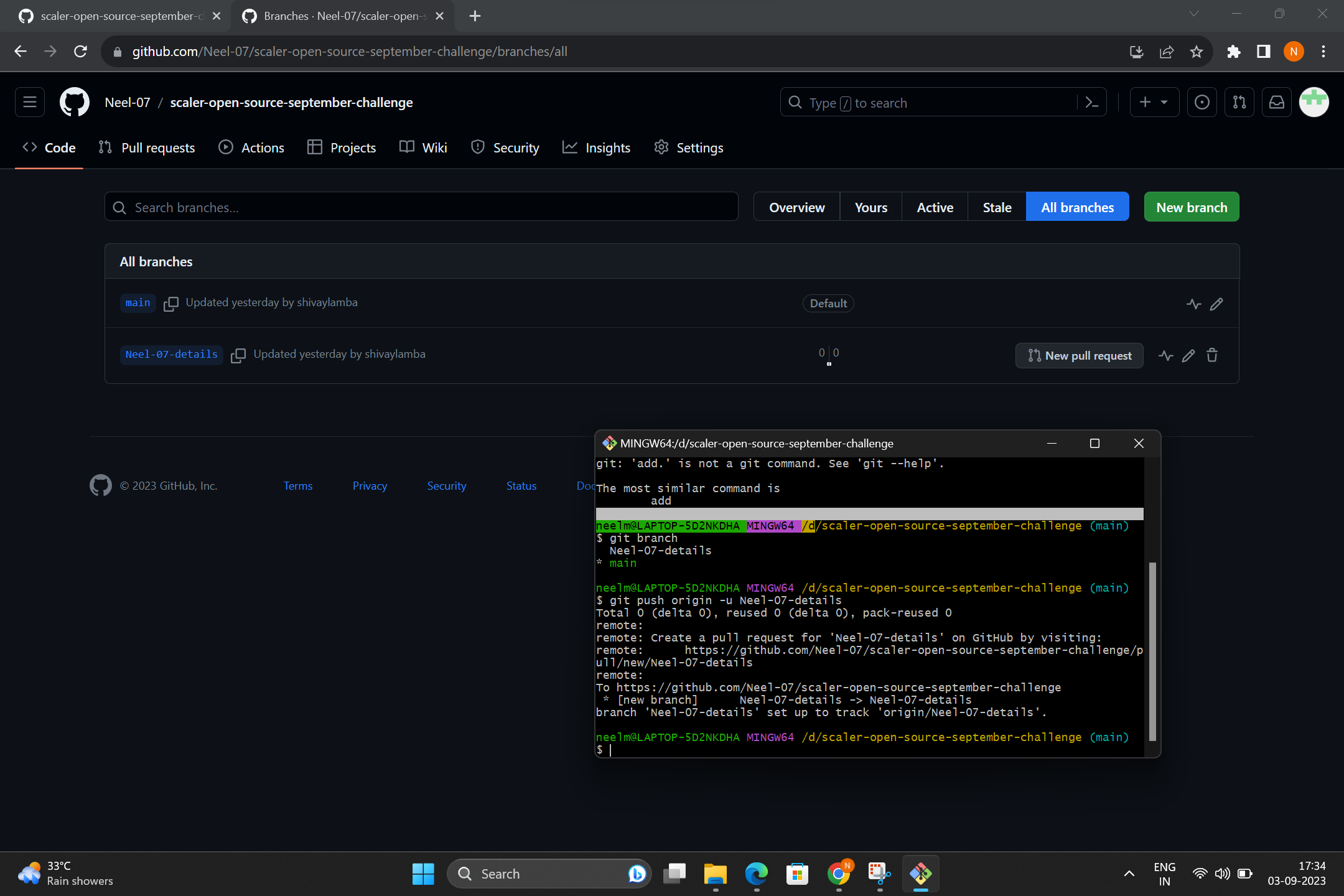 Challenge #1: Neel Mishra · Issue #194 · scaleracademy/scaler-open-source-september-challenge ...