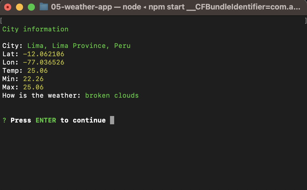GitHub - sebastianroar/Weather-Console-App: Weather app made with Node that allows you to search ...