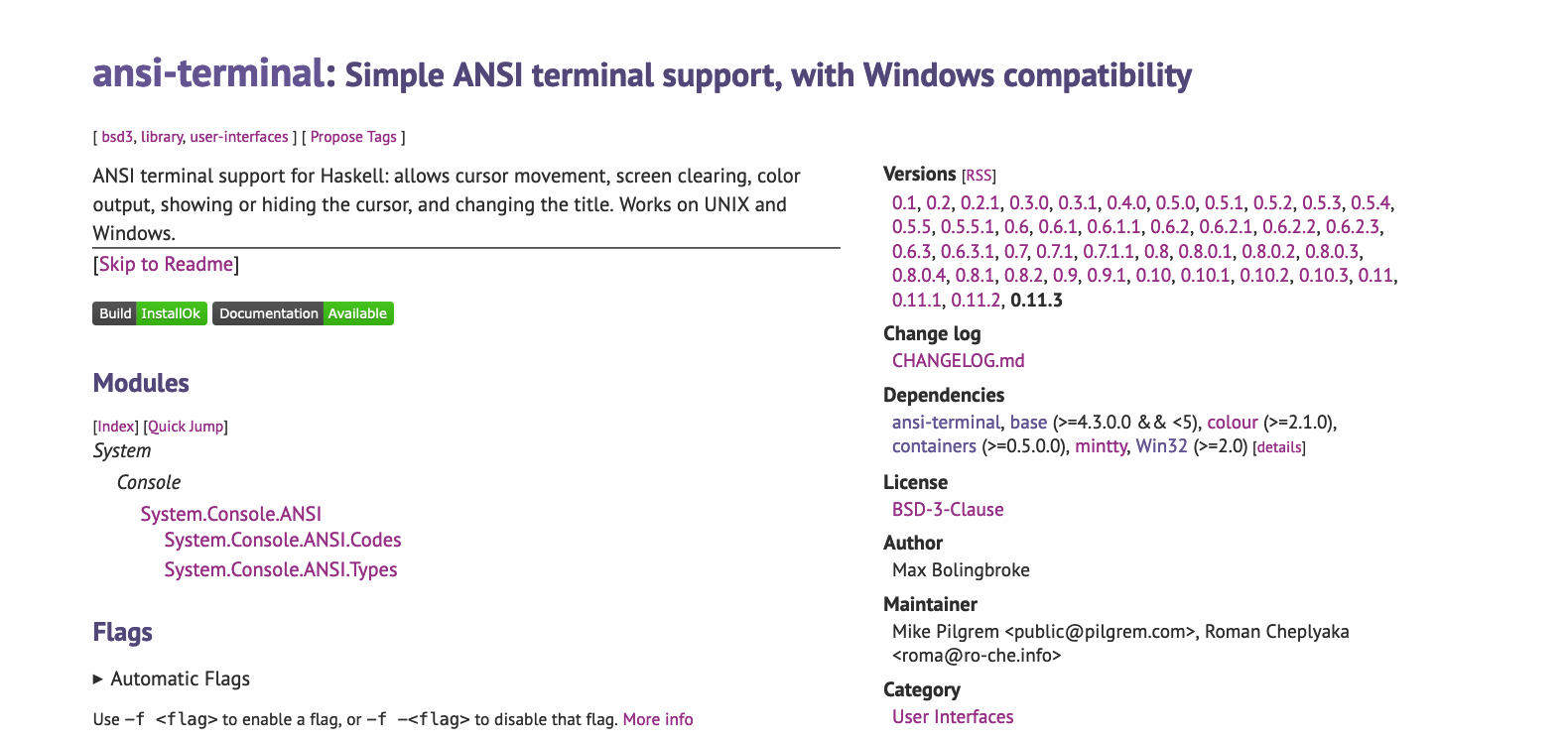 Hackage not rendering as intended on MS Edge · Issue #1136 · haskell/hackage-server · GitHub