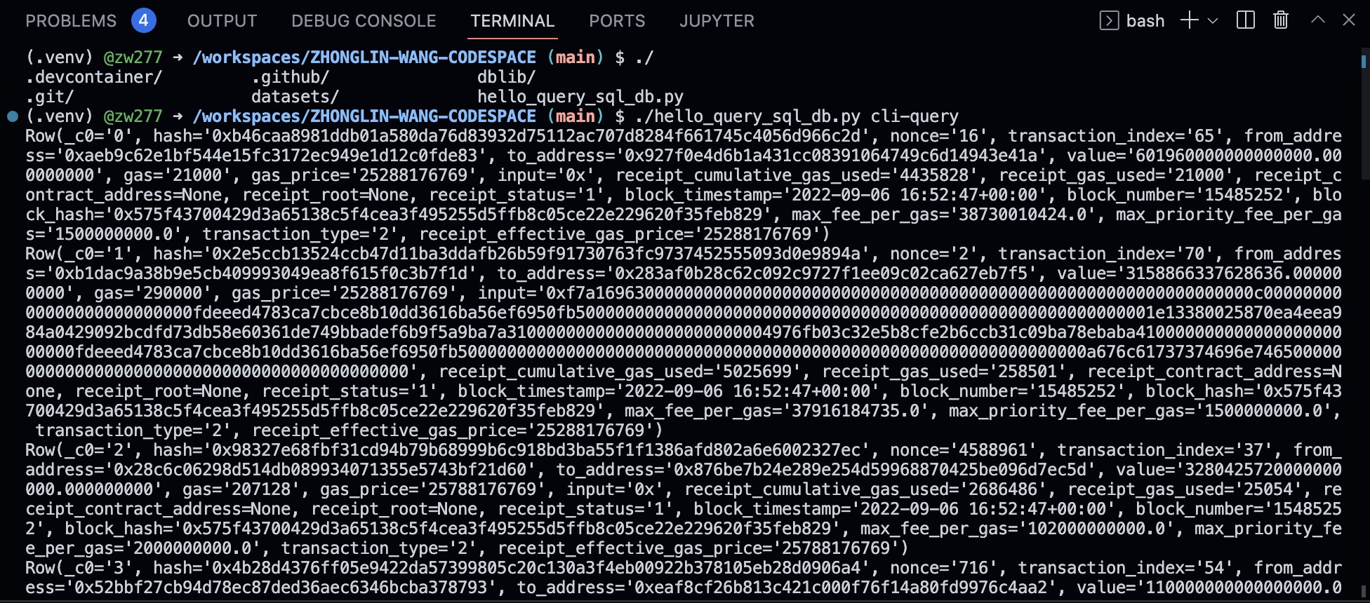 GitHub - nogibjj/ZHONGLIN-WANG-CODESPACE