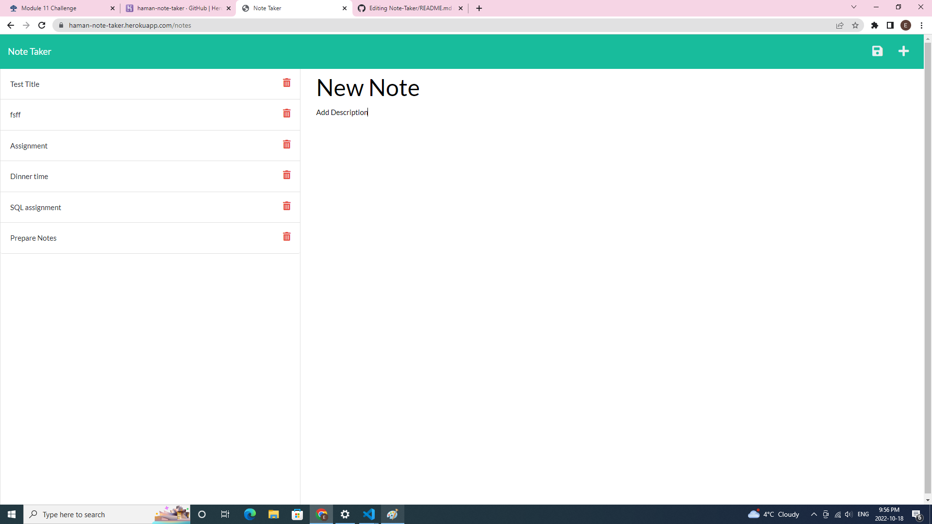 GitHub - HarmanBoparai/Note-Taker