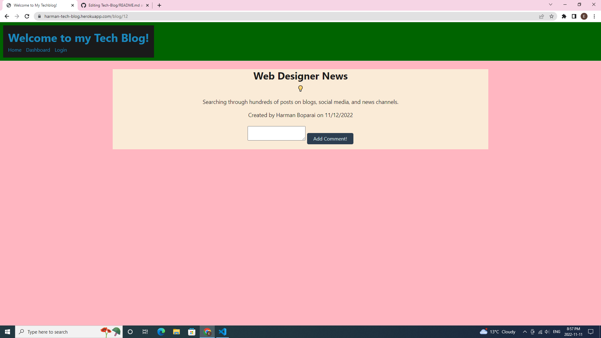 GitHub - HarmanBoparai/Tech-Blog