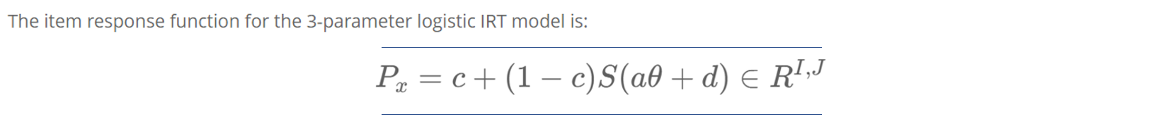GitHub - MiguelGebremedhin/IRT-3-Parameter: : Implemented Bayesian theory and statistical ...